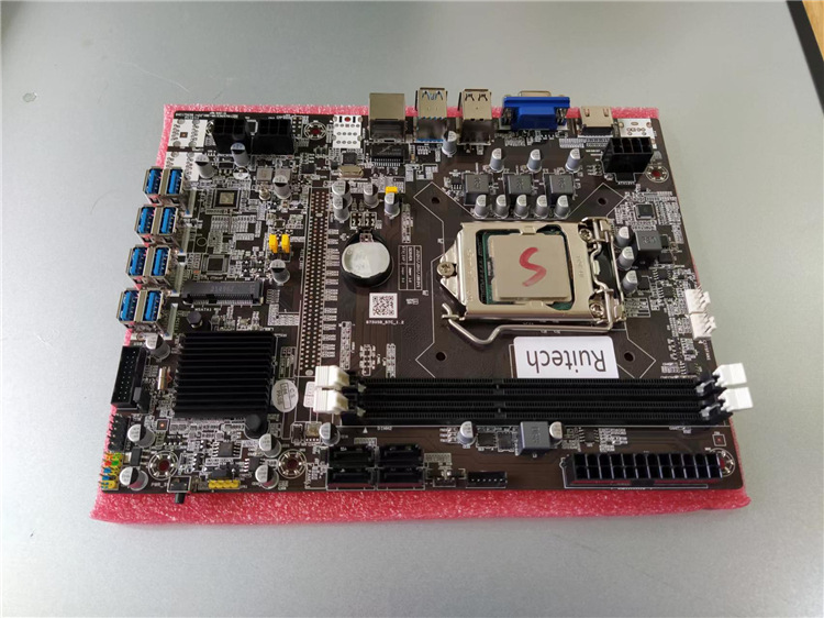 8 Graphics Cards 8 GPU motherboard B75USB 1155 Chipset + CPU-阿里巴巴