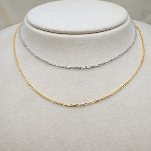 DIY精工项链 S925纯银 十字链粗版长45CM（40CM有调节圈）粗1.5mm-阿里巴巴