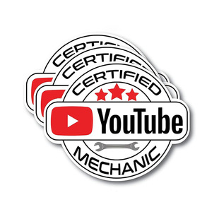 3pcs Certified YouTube Mechanic Sticker For Cars, Trucks-阿里巴巴