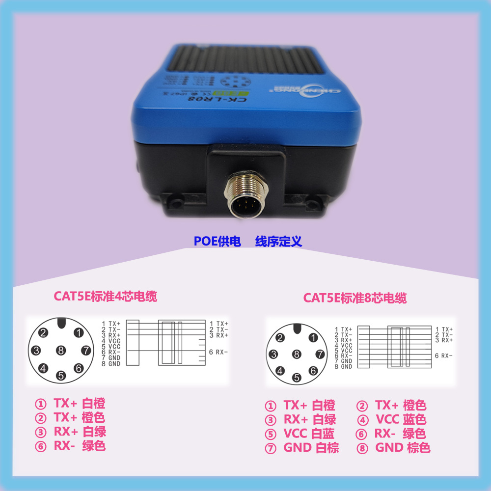CK-LR08-E00低频工业RFID读写器 载码体射频读码器 Modbus TCP-阿里巴巴