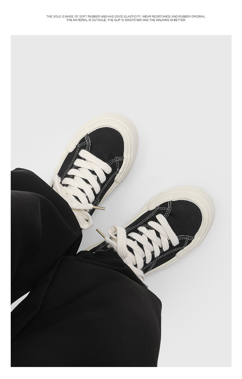 AFANTING厚底休闲鞋四季新款圆头小众设计感板鞋男百搭帆布鞋面包-阿里巴巴