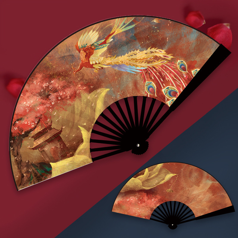 Guochao Chinese ancient fairy hanfu fan Shanhaijing series illustration ...
