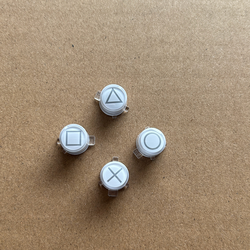 PS5手柄白色按键 十字方向按键 PS右边三角圆X方块透明水晶按键-阿里巴巴