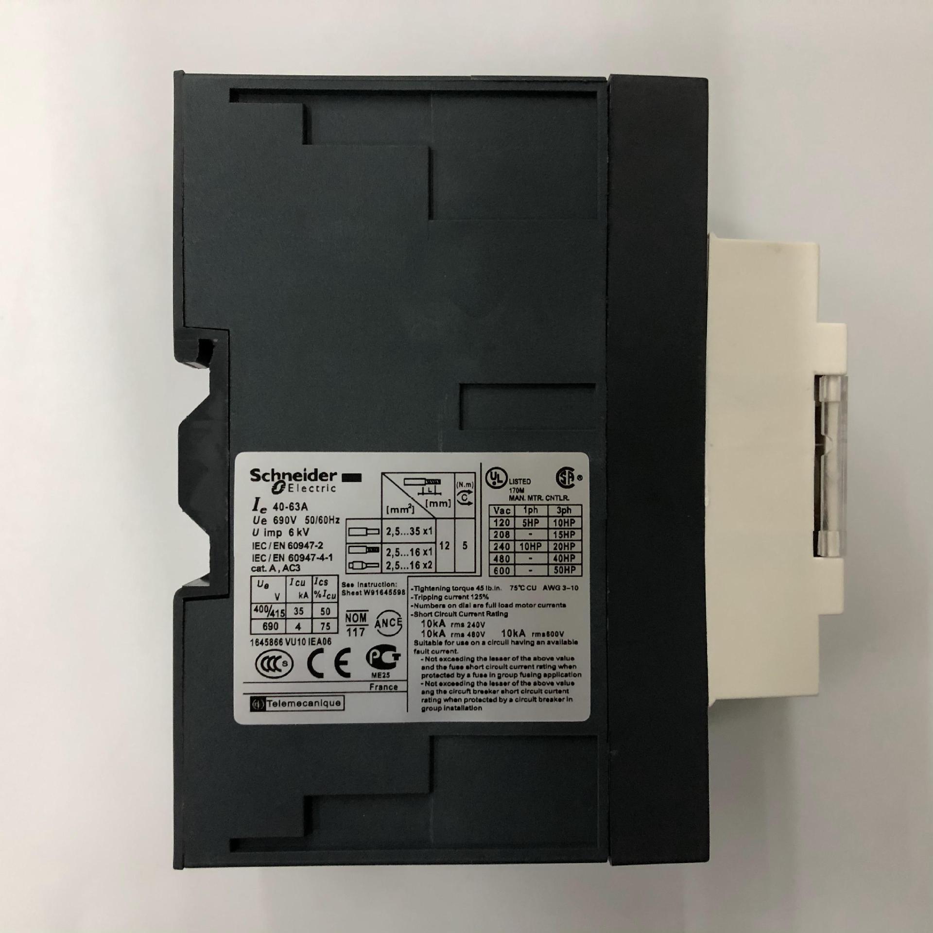 原装正品GV3ME63 40-63A Schneider电动机保护用空气开关断路器-阿里巴巴