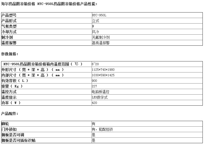 海尔GSP药品保存箱HYC-950L 双门阴凉柜冷藏箱8-20℃温度可调冰箱-阿里巴巴
