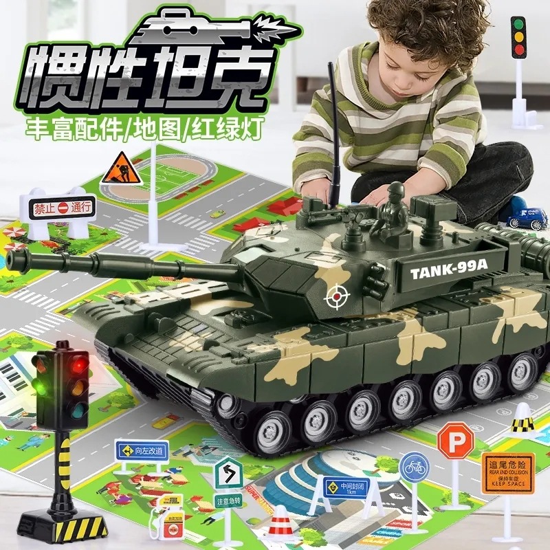 Big realistic tank, inertia shatterproof toy car for boys | Ali2BD ...