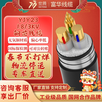 国标1.8/3KV纯铜电线电缆YJY23 3芯光伏风电专用地埋钢带铠装电缆-阿里巴巴