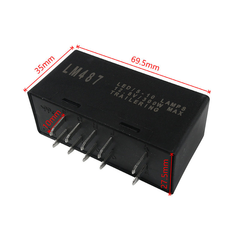 汽车闪光继电器LM487危险警告10针LED闪光器 转向信号继电器跨境-阿里巴巴