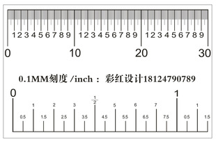 XEI3尺子防水菲林尺软卷尺标准透明刻度尺小刻度0.1mm宽3厘米标尺-阿里巴巴