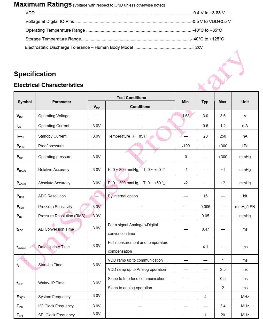 金桔源 US6330-006-S 血压传感器 3V供电 I2C/SPI输出 2mmHg精度-阿里巴巴