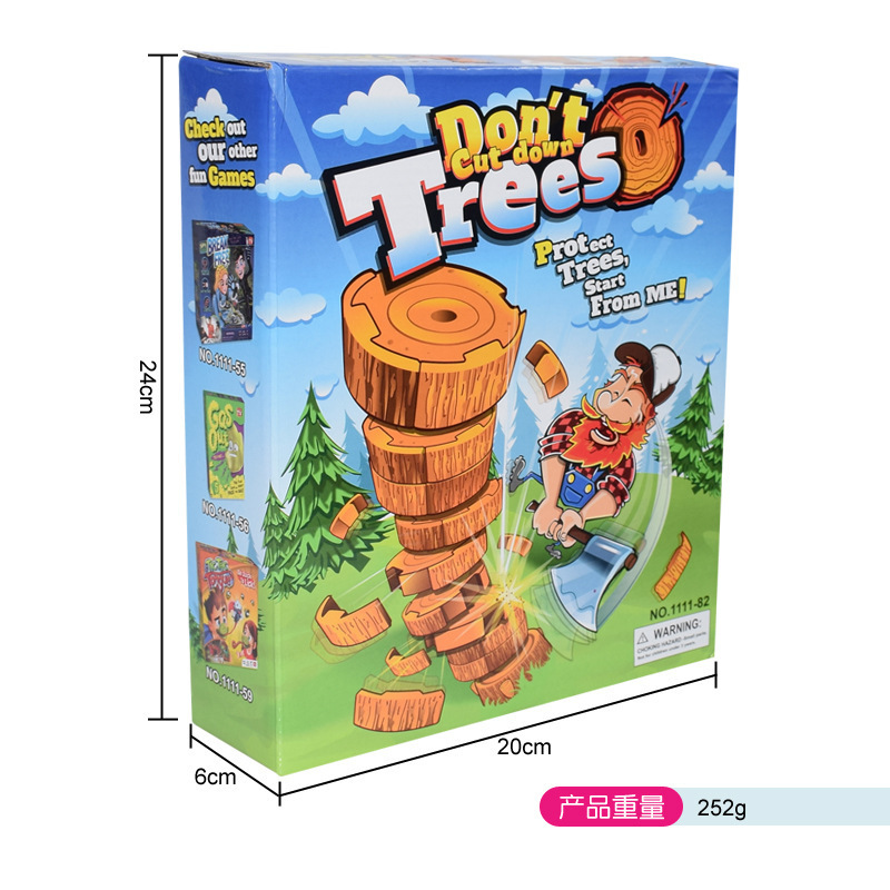 竞技砍树桌面柚子伐木工亲子互动数学计算双人游戏砍伐树木玩具-阿里巴巴