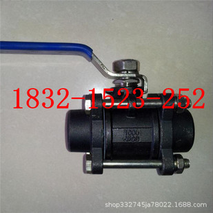 Q61F-16C铸钢碳钢WCB发黑三片式对焊接式球阀DN15 20 32 40 50 80-阿里巴巴