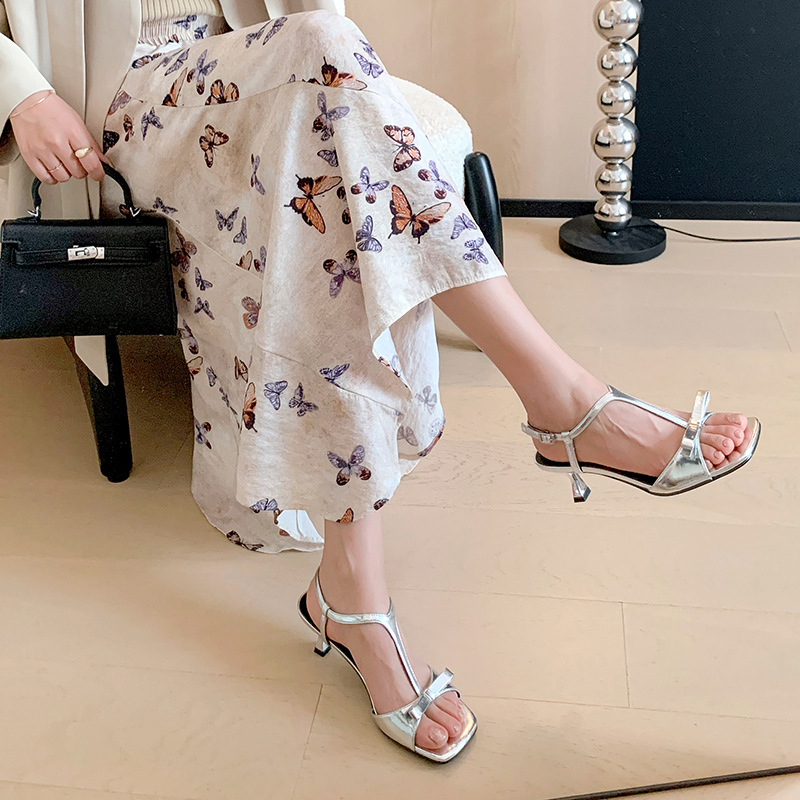 CHIKO Promise Open Toe Stiletto T-Strap Shoes