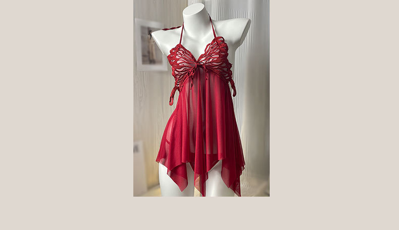 大码性感睡衣女诱惑情趣qqny纯欲蝴蝶内衣高级蕾丝床上战袍少妇装-阿里巴巴