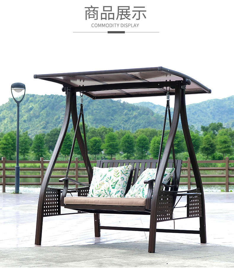 户外秋千吊椅室外别墅庭院双人摇椅成人太阳能铸铝合金荡秋千定制-阿里巴巴