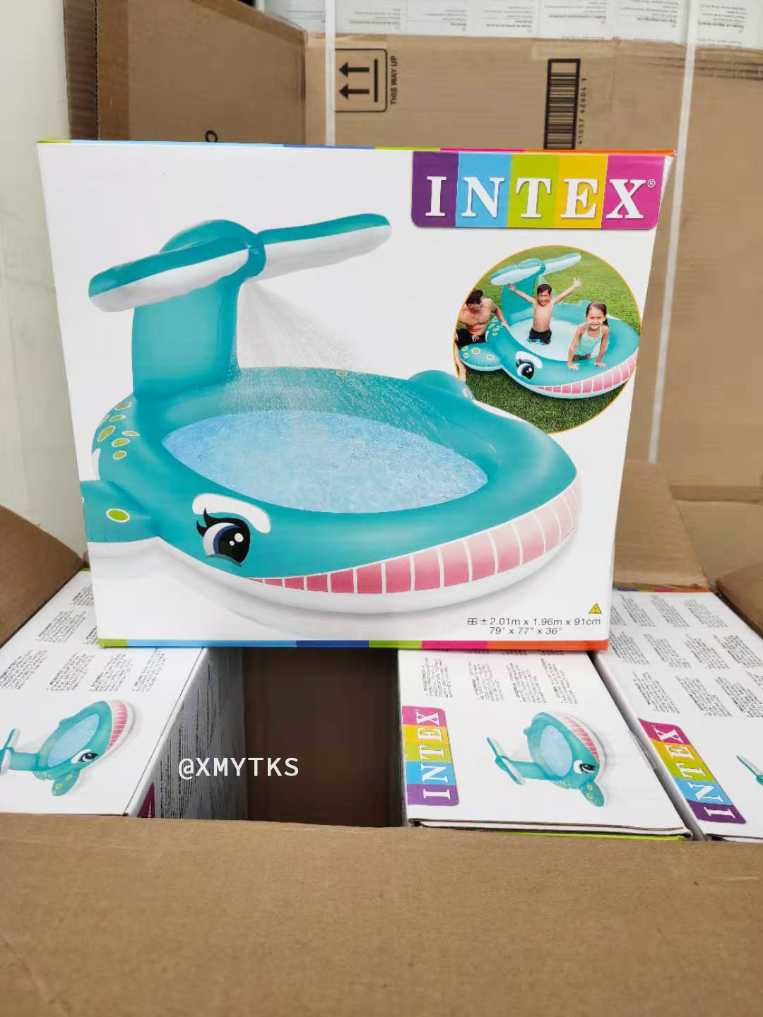 新款intex 57440鲸鱼婴儿戏水池 充气家庭沙池海洋球池游泳池现货-阿里巴巴
