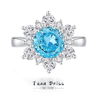 S925银满钻豪镶海蓝宝冰花切戒指女ins风简约雪花8A锆石戒指批发-阿里巴巴