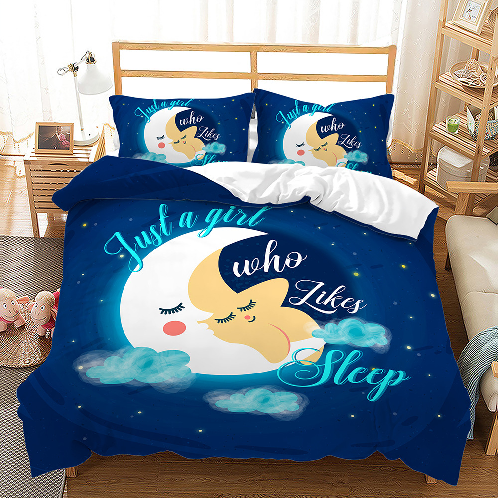 亚马逊eBay简约创意just a girl 3d跨境外贸被套三件套数码套件采购价格、怎么样、行情市场-CCEE选品中心