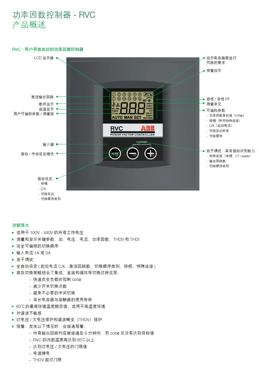 ABB功率因数控制器RVC-12;2GCA294987A0050-阿里巴巴