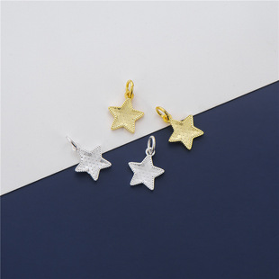 S925纯银精工CNC配件珍珠项链碎冰冰五角星吊坠DIY手链星星挂件-阿里巴巴