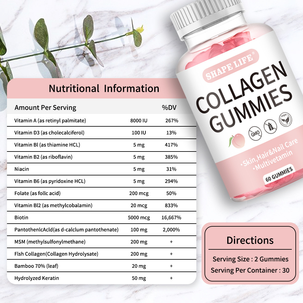 Collagen Gummies Improve skin nails hair胶原蛋白软糖外贸跨境-阿里巴巴