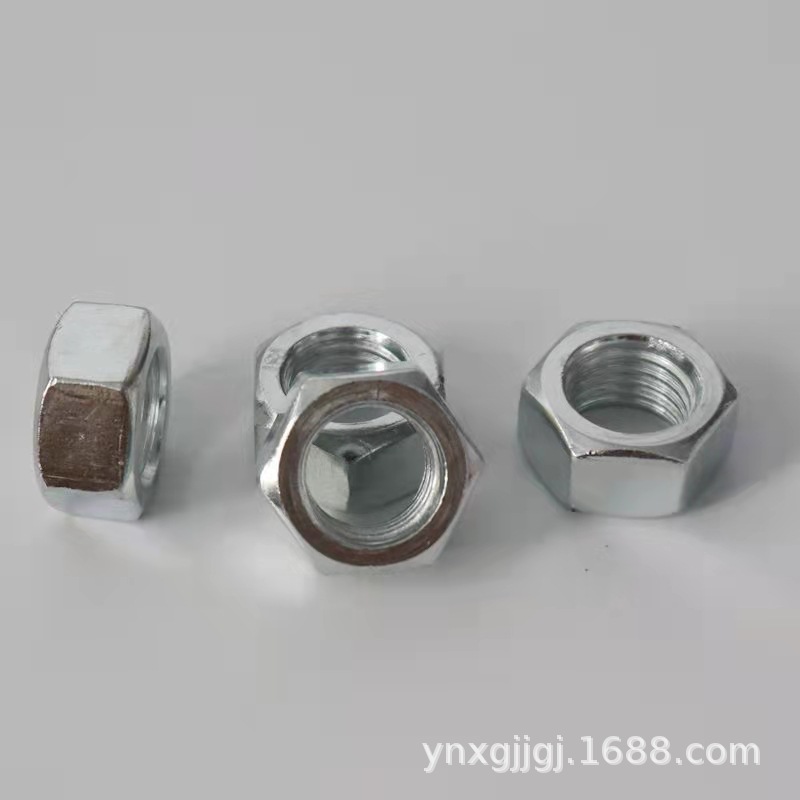 4.8级国标GB52镀锌六角螺母4级六角螺帽螺丝帽M3M4M5M6M8M10-M30-阿里巴巴
