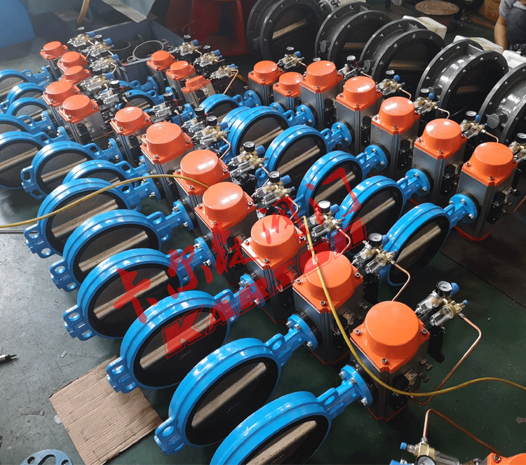 卡尔森厂家直销D671X-16Q球墨铸铁50对夹软密封快开 气动切断蝶阀-阿里巴巴