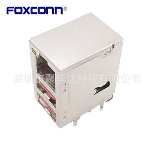 Foxconn富士康JFM38U1G-BAVB-4F RJ45+USB3.0*2 千兆网口接口带灯-阿里巴巴