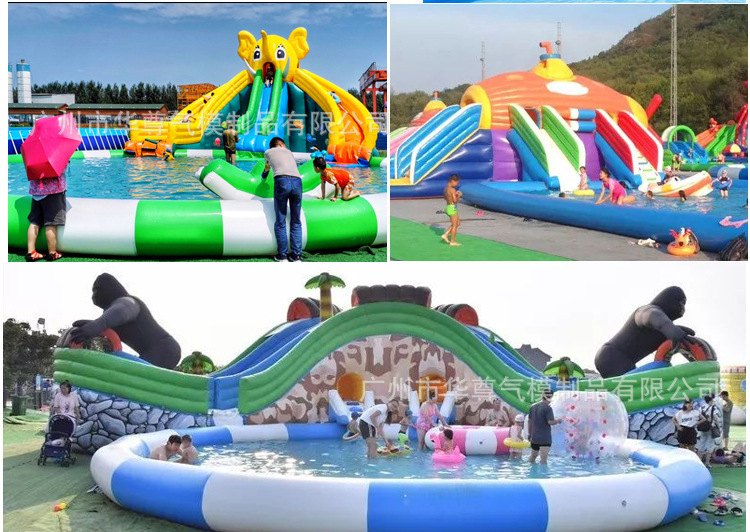 充气游泳池户外大型移动水上乐园设备幼儿园泳池儿童加厚水池商用-阿里巴巴