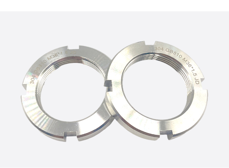 304不锈钢圆螺母GB810开槽圆螺母轴承锁紧精密园螺帽M10到200厂家-阿里巴巴