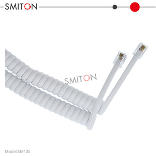 sm135工厂环保电话弹簧线 高质量电话手柄线RJ9-4P4C环保电话曲线-阿里巴巴