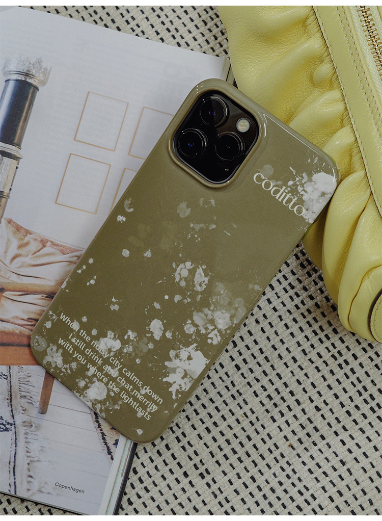 coditto斑驳菲林适用苹果13手机壳感iPhone13pro绿色1215艺术16-阿里巴巴