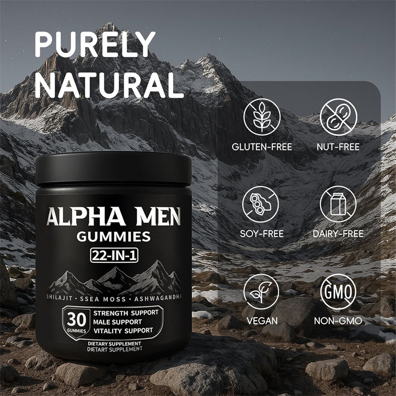 Alpha Gummies for Men 22 in 1 Gummies with Pure Shilajit-阿里巴巴