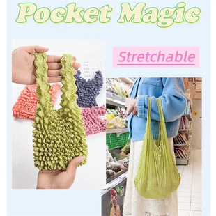 魔术伸缩包褶皱包大容量购物袋 Magic Stretch Bag Pleated Bag-阿里巴巴