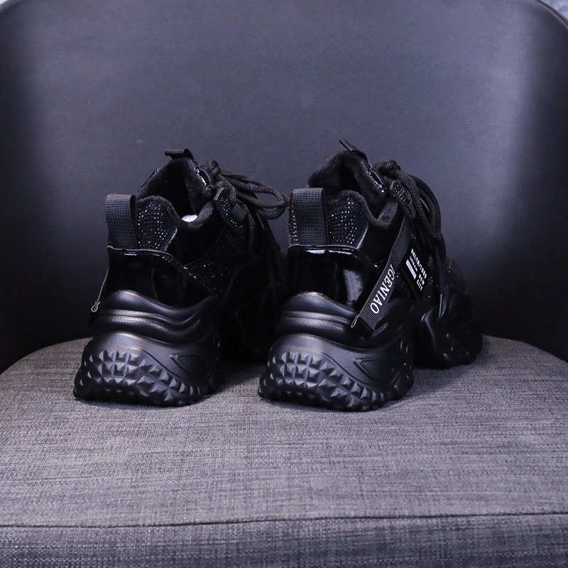 2025新款暗黑系闪钻老爹鞋女小众设计感拉满的秋冬运动潮鞋女-阿里巴巴