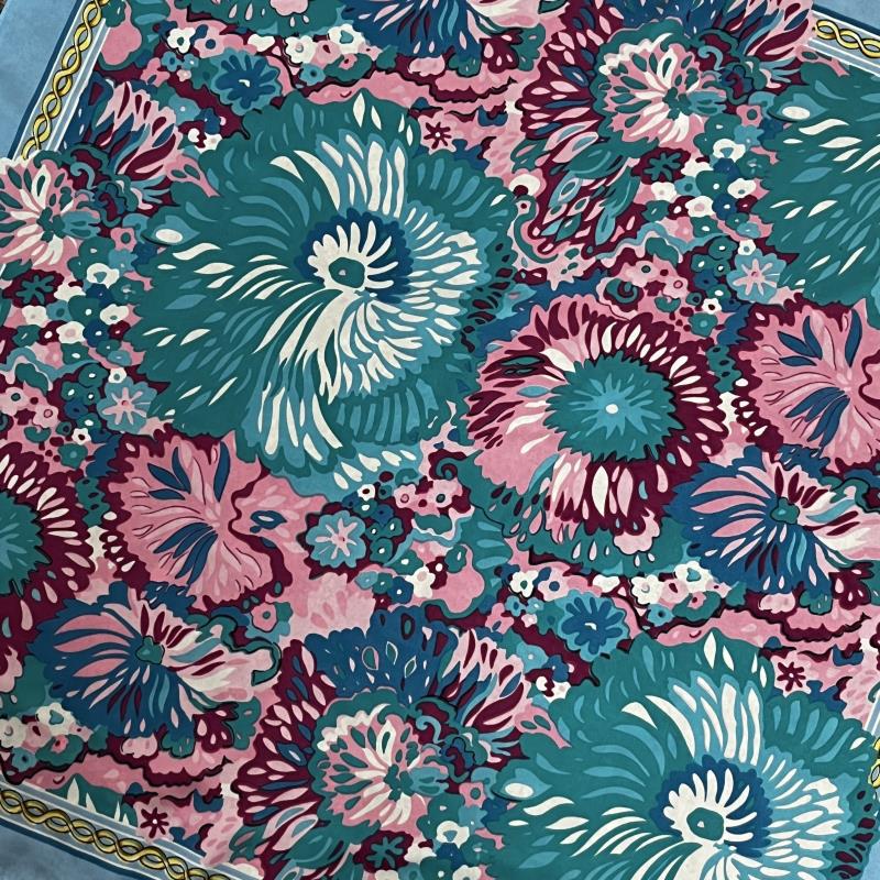 E371 绚丽彩菊 70*70左右 围巾Y15-阿里巴巴