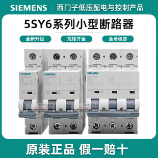 西门子空气开关5SY6家用空开2P小型断路器1P总闸3P63A短路保护32A-阿里巴巴