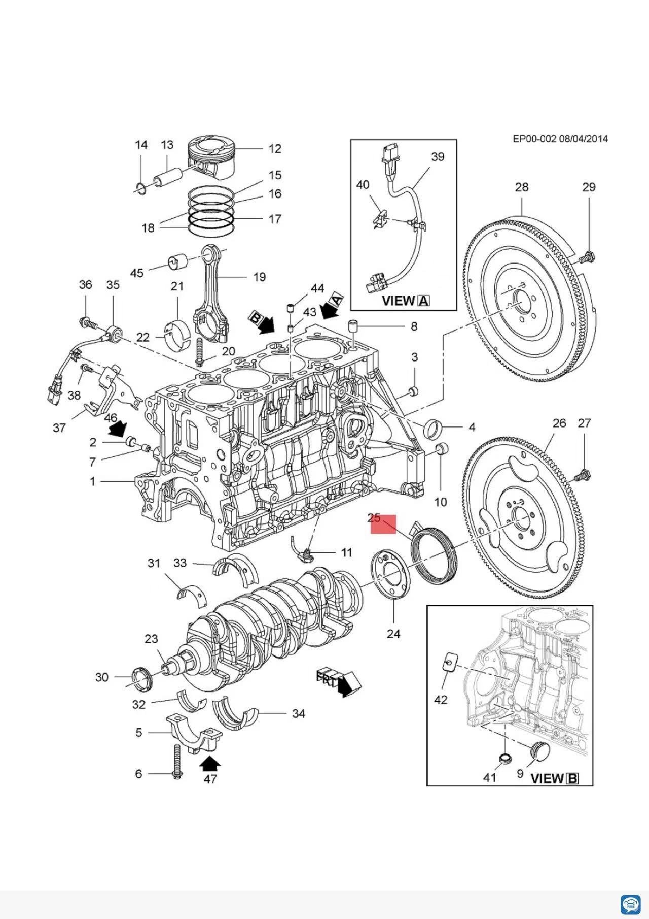 55555805适用于新君威雪佛兰科鲁兹迈锐宝爱唯欧欧宝 曲轴后油封-阿里巴巴