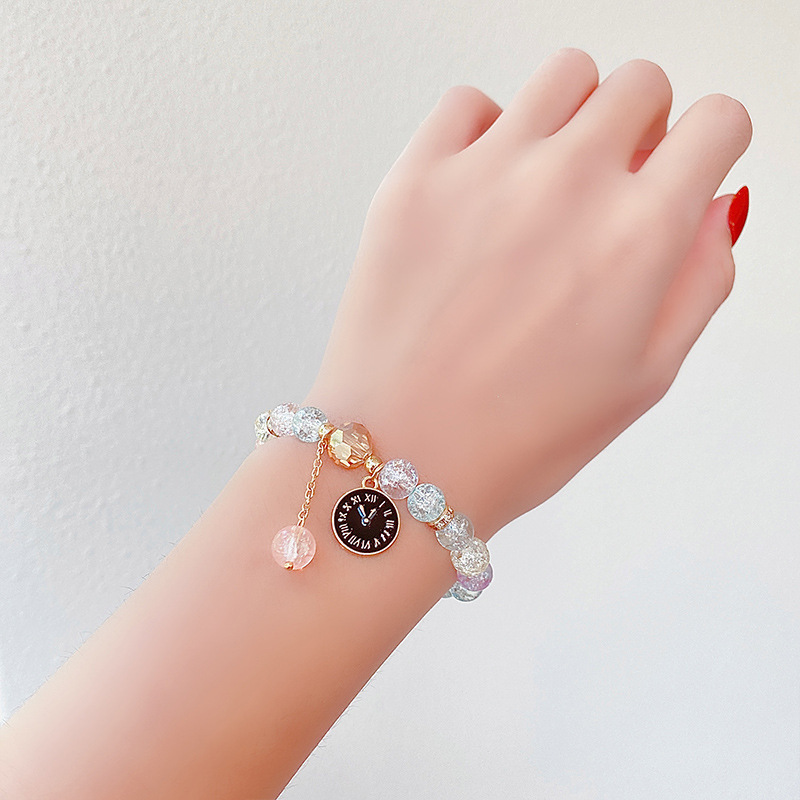 Cartoon children bracelet female baby cute girls princess glass beads ...