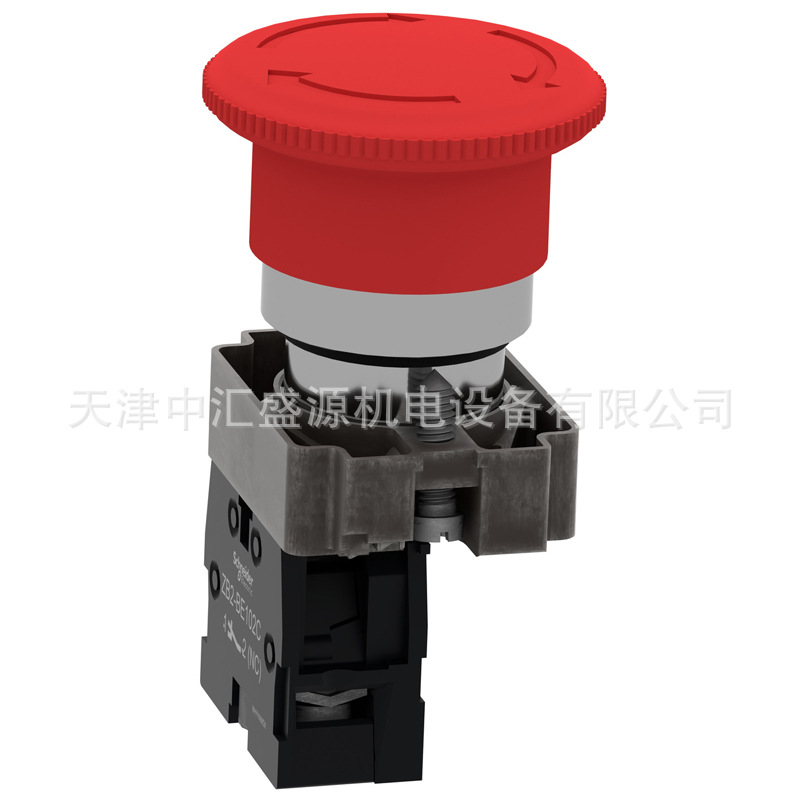 XB2BS542C急停按钮蘑菇头直径 Ø40转动复位1NC红色锁定式急停-阿里巴巴