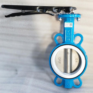 手动四氟蝶阀 D71F-16Q 四氟手柄对夹蝶阀-阿里巴巴