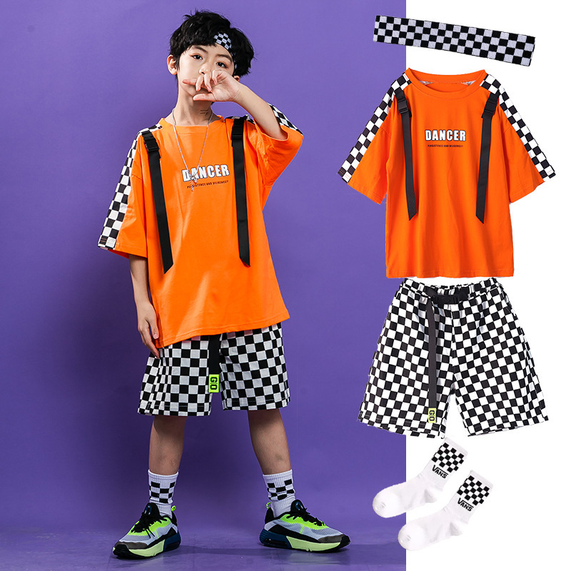 Children Rapper singer jazz dance costumes for girls boys Hip hip ...