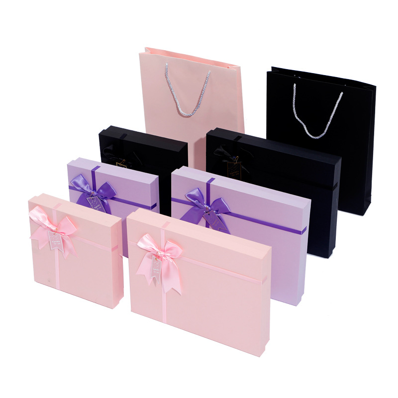 Heaven and Earth Cover Gift Box Empty Box Bow Large Birthday Gift Box ...