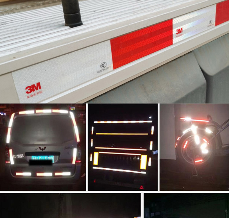 3m反光贴批发汽车反光防撞条货车红色白色警示高亮专用车贴反光膜-阿里巴巴