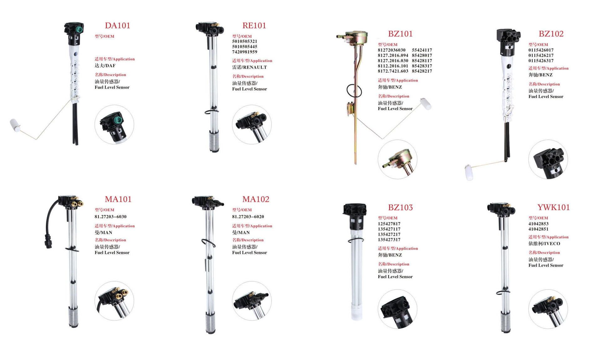 适用SCANIA油量传感器 1548262 1444478 1500199 1846136 548262-阿里巴巴