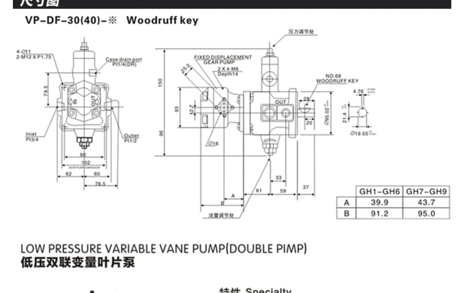 特价低压变量叶片泵VP-20-FA3 液压泵总成VP-30-FA3 VP变量叶片泵-阿里巴巴