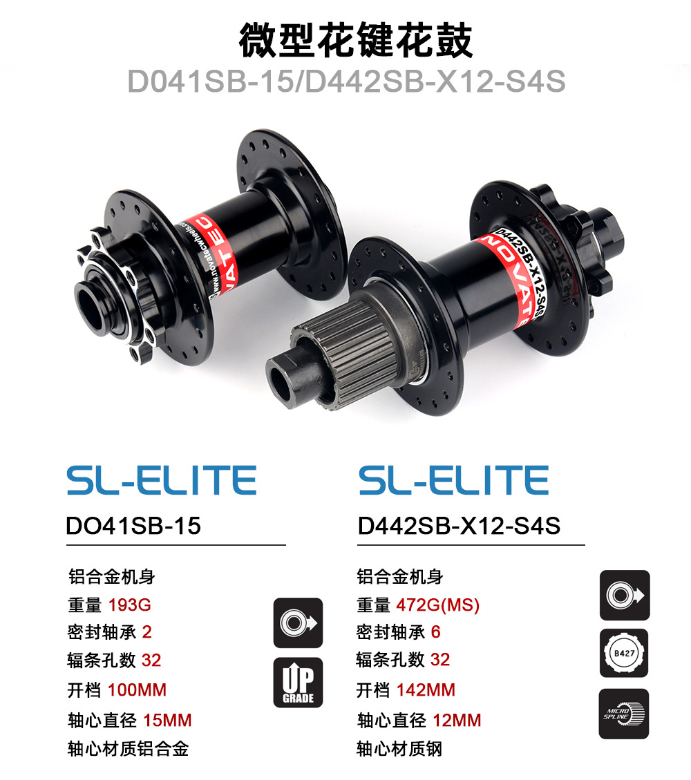NOVATEC久裕六培林104响山地车12速花鼓MS塔基兼容M6100M8100飞轮-阿里巴巴