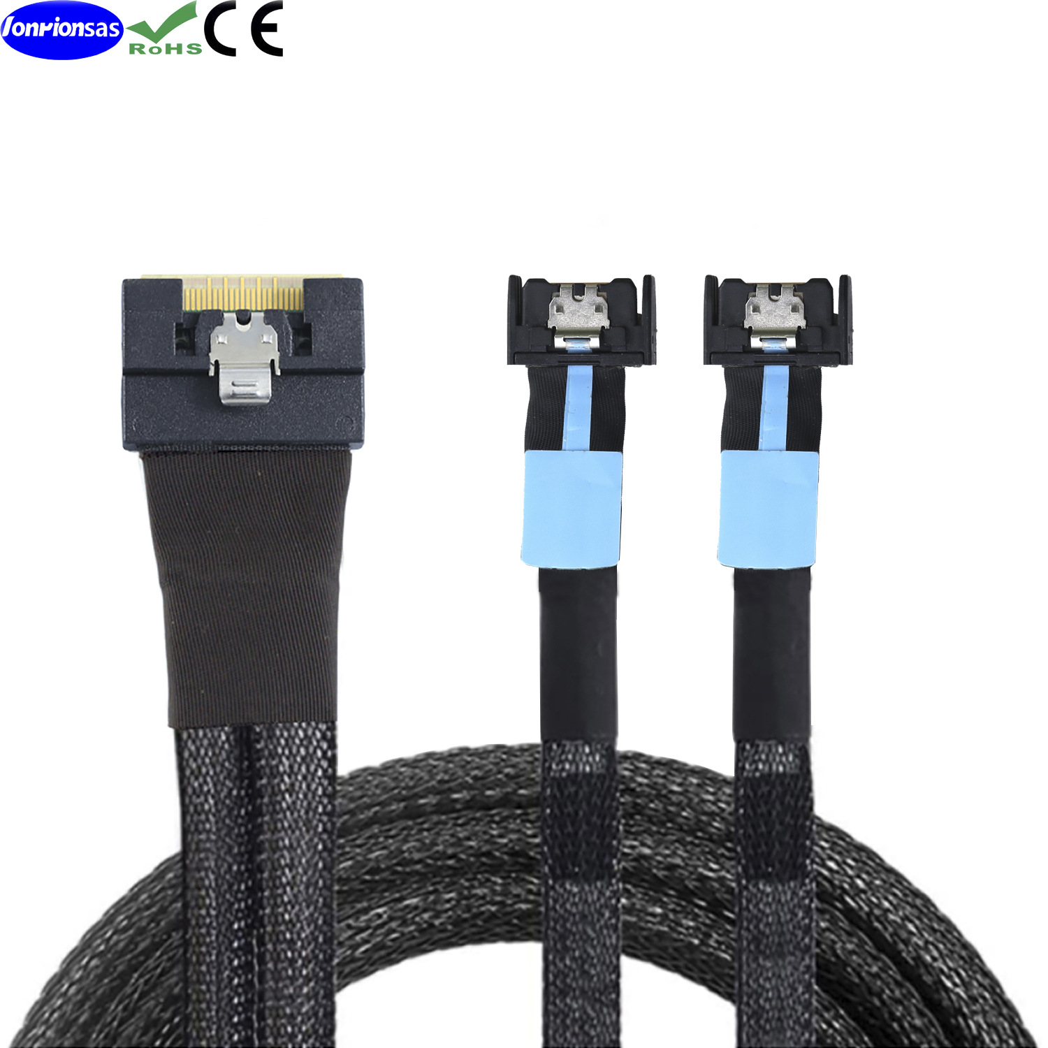 Slimline SAS SFF-8654 8I全包防斜插转2个MCIO 4I服务器连接线-阿里巴巴