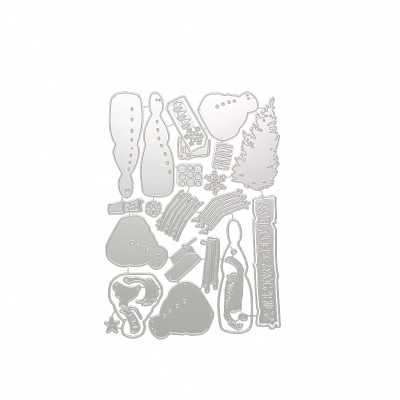 圣诞老人雪人切割刀模cutting dies scrapbooking压花刀模-阿里巴巴