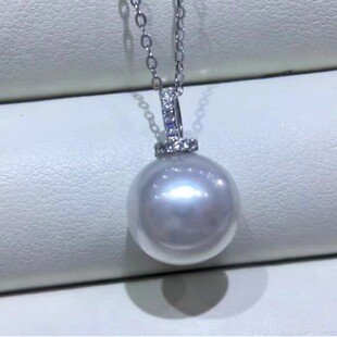天然淡水珍珠爱迪生12-13mm微瑕简约奶嘴万能扣珍珠吊坠S925-阿里巴巴